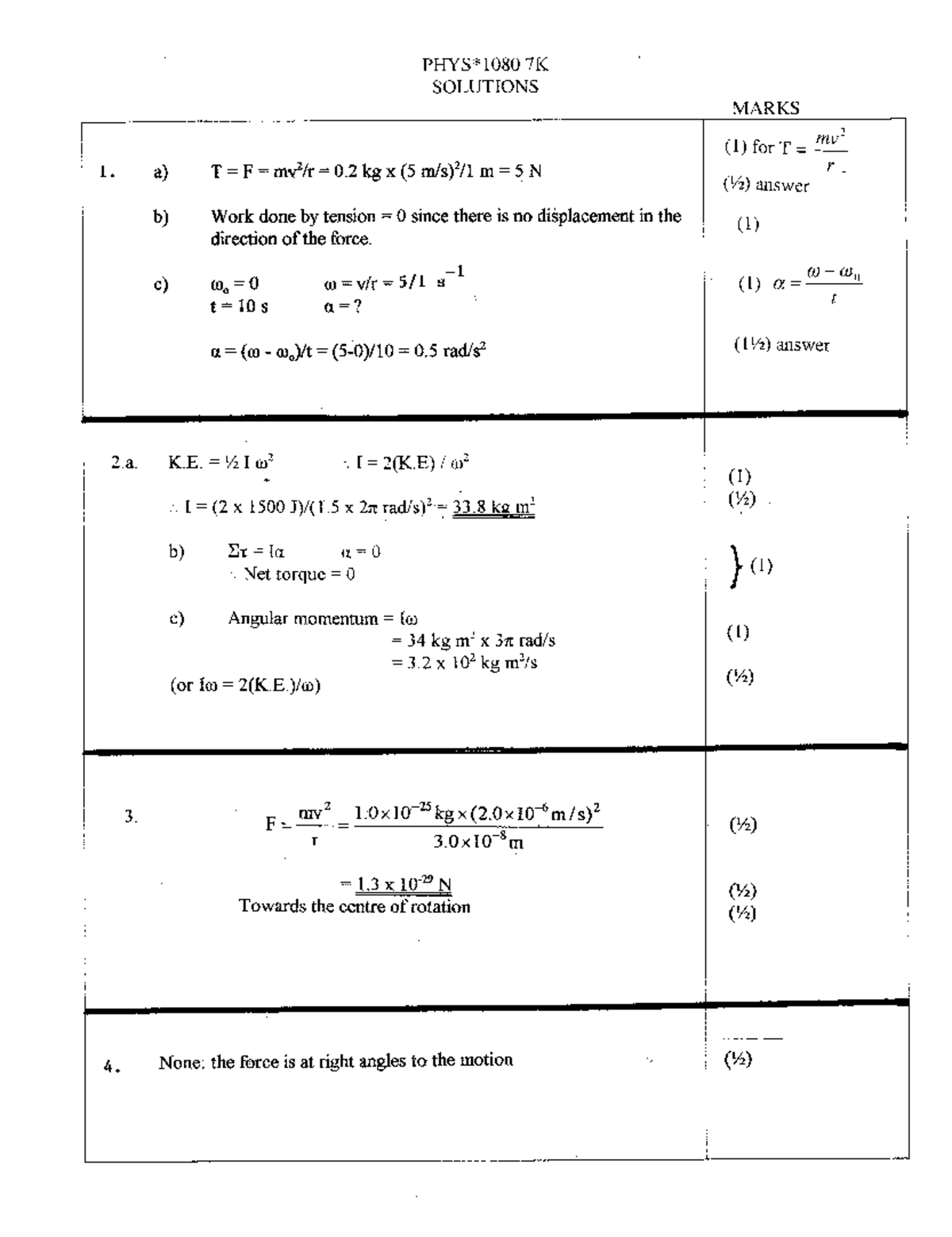 Quiz7solution - quiz 7 practice solutions - Phys*1080 - Studocu