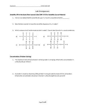 Chm1020 w9 lab assignment - Name:_________________________________CHM 1020 W9 Lab Lab 9 ...