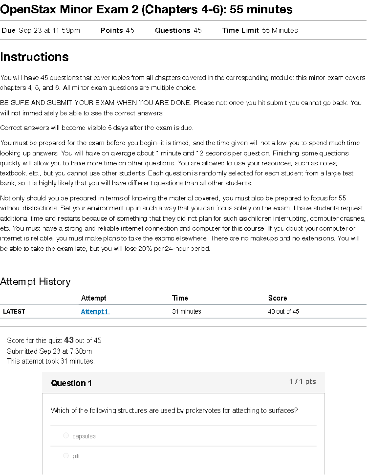 Open Stax Minor Exam 2 - You will have 45 questions that cover topics ...
