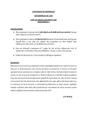 Part 10 - Destitute Programmes in Botswana - Programme for Destitute ...