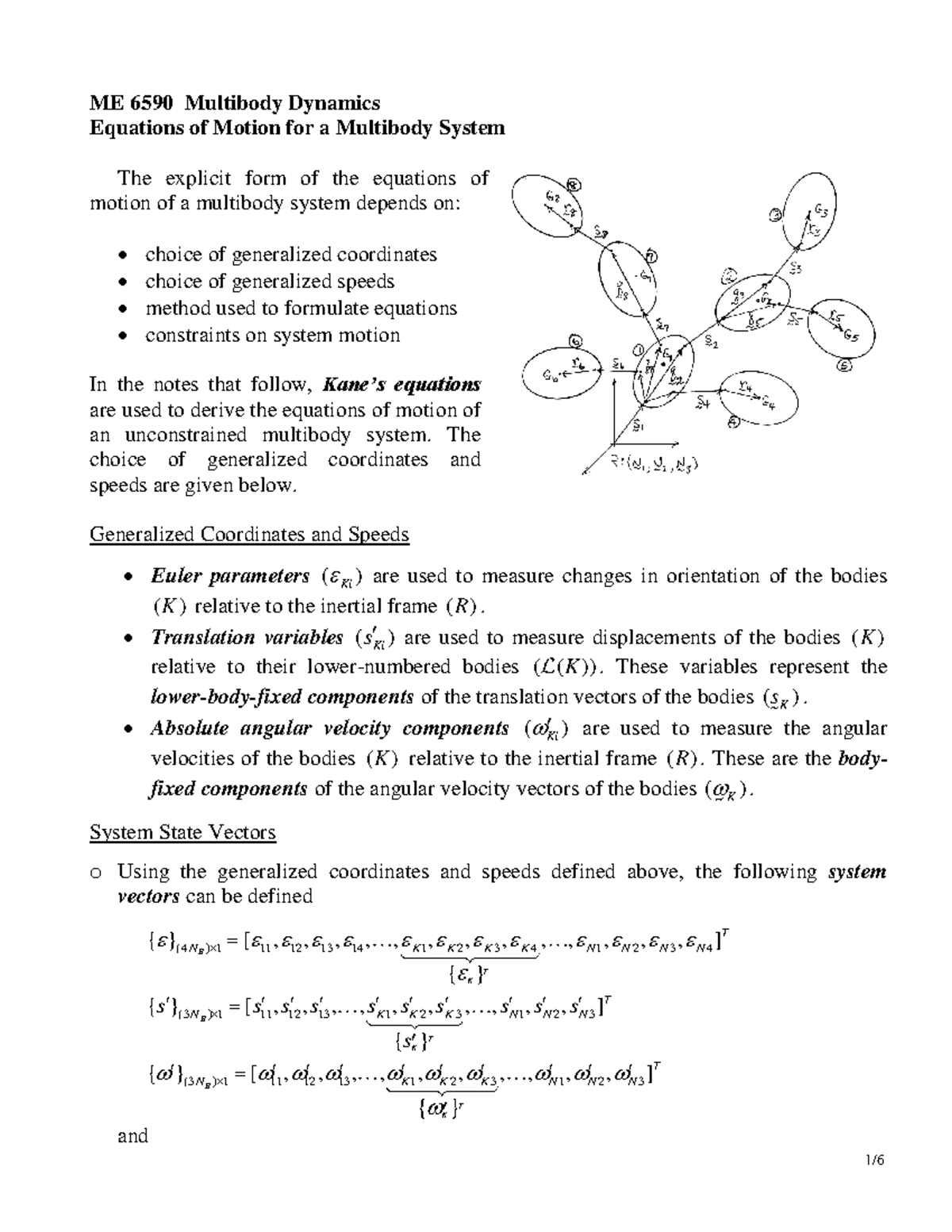 ME659Multibody System EOM - ME 6590 Multibody Dynamics Equations of ...