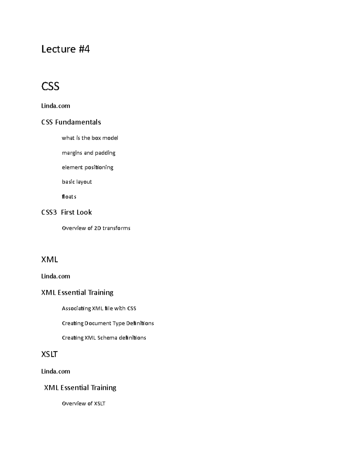 Lecture 4 Web Admin - Lecture CSS Linda CSS Fundamentals what is the ...
