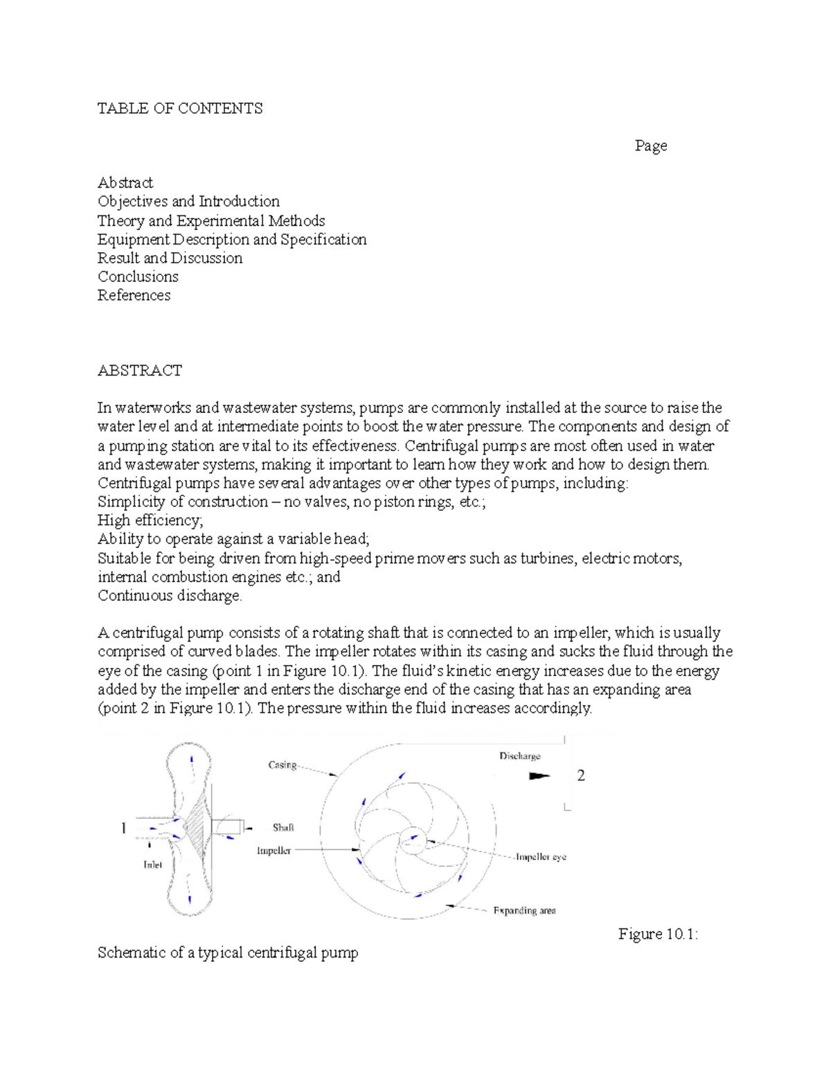 Advanced fluid mechanics - TABLE OF CONTENTS Page Abstract Objectives ...