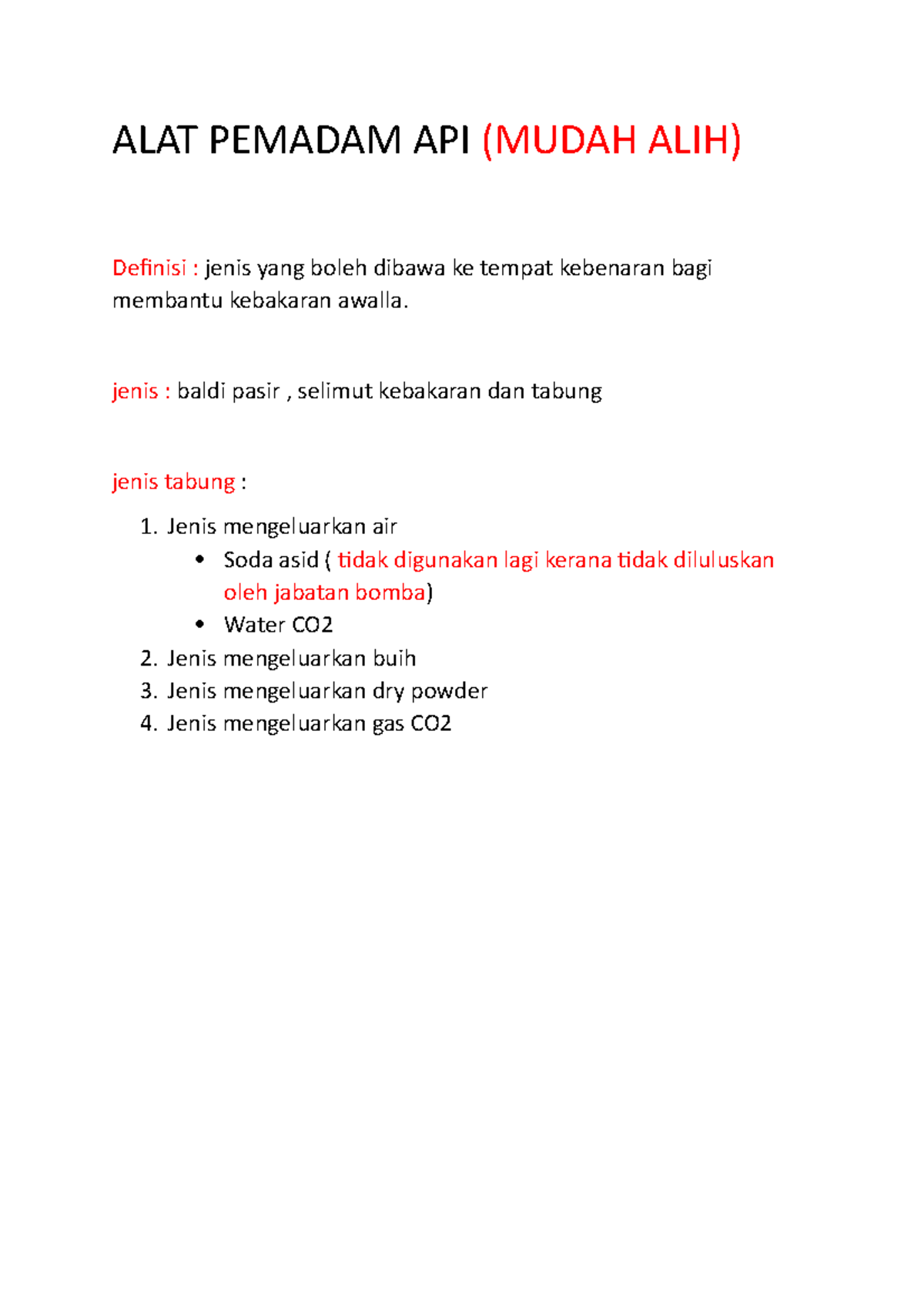 ALAT Pemadam API pelbagai guna dan jenis - ALAT PEMADAM API (MUDAH ALIH ...