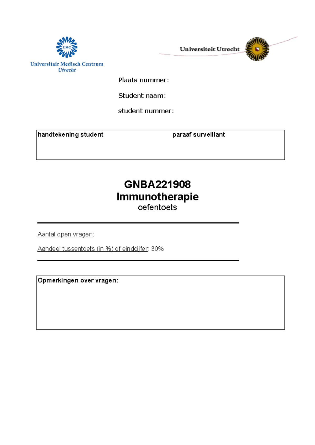Oefentoets IT mei 2023 - Plaats nummer: Student naam: student nummer ...