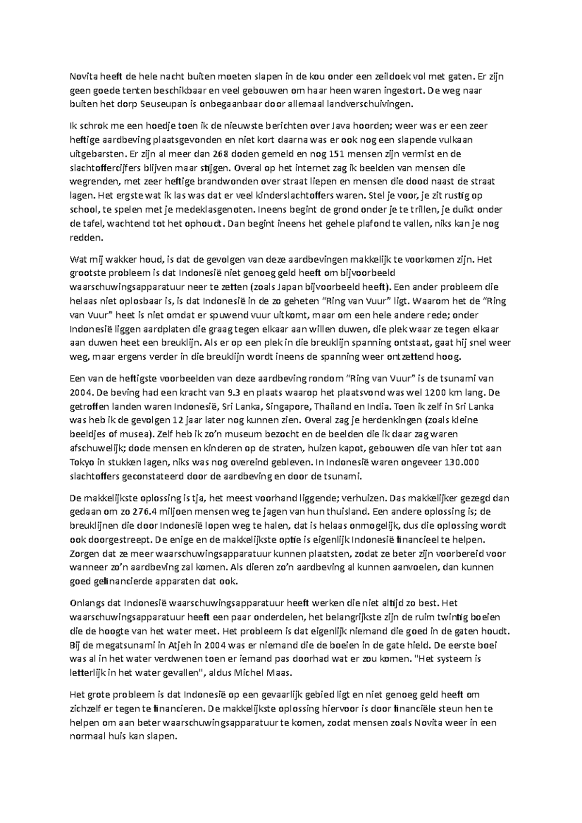 221212 Nederlands Column Java - Novita heeft de hele nacht buiten ...