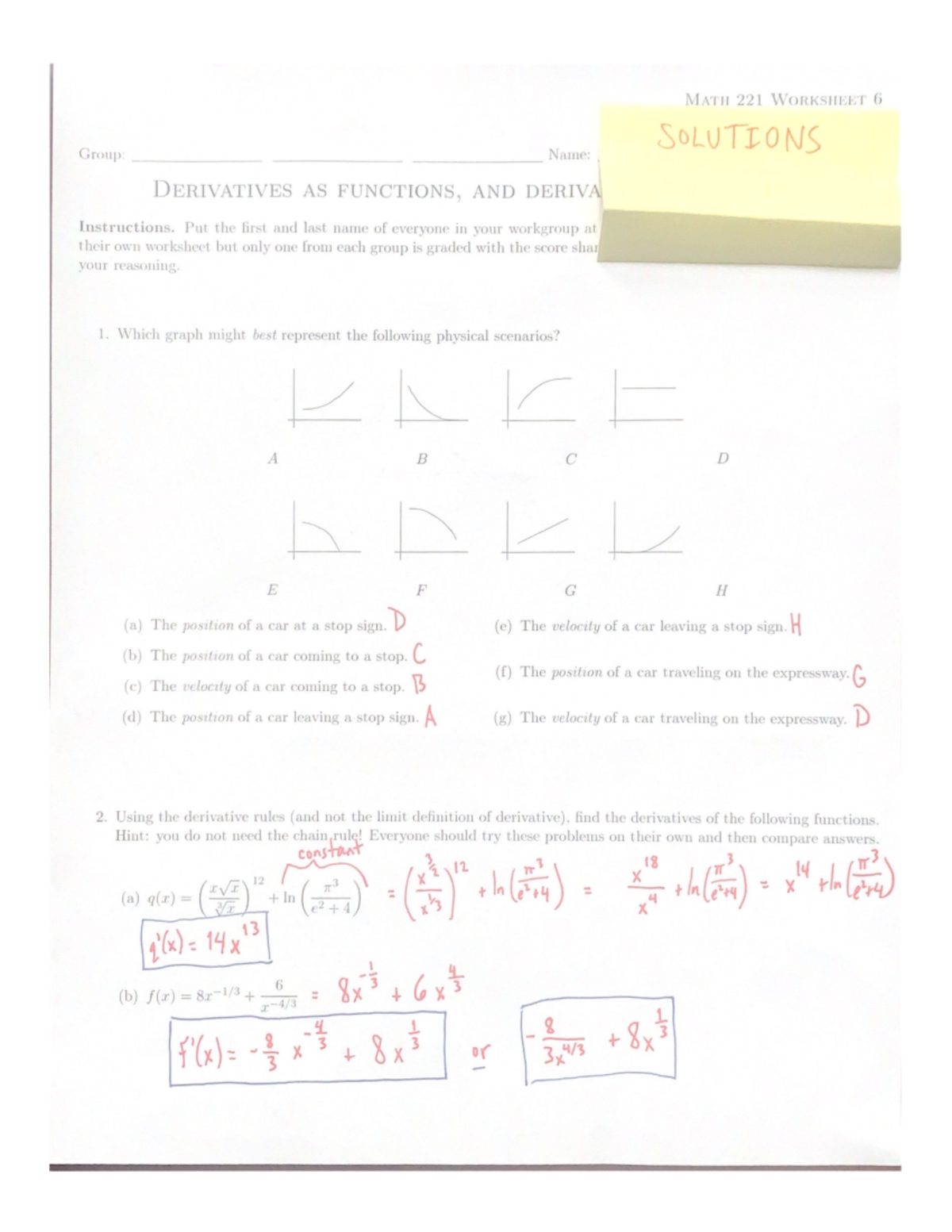 WS06 090922 sols - Solution for Worksheet 6 - MATH 221 - Illinois - Studocu