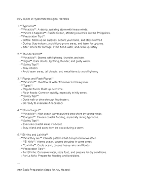 Activity 1- DRR - DRR table - I. CYCLONE WIND SPEED DESCRIPTION ...