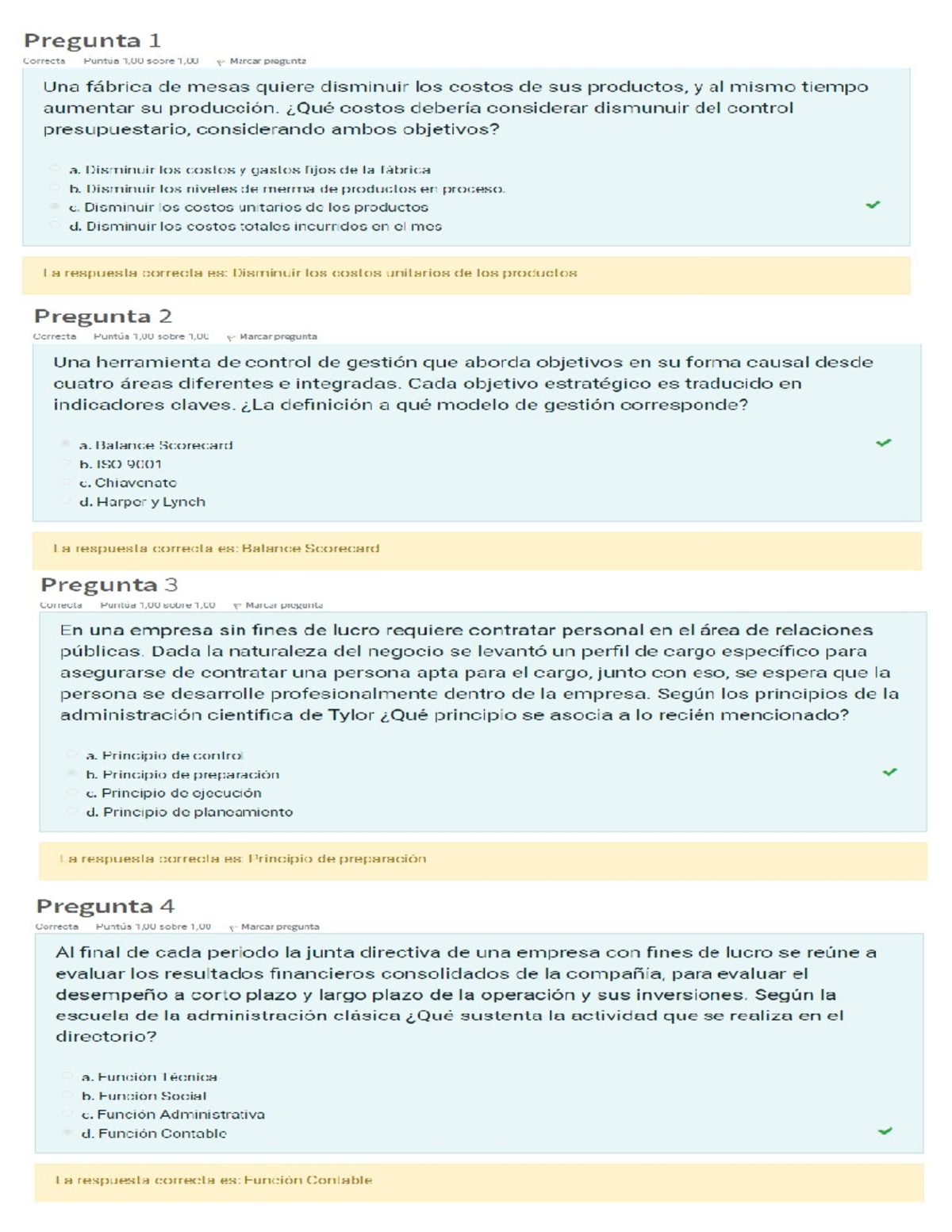 Prueba 1 administracion - Studocu
