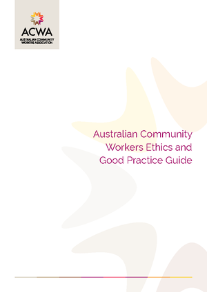 ACWA Ethics and good practice guide - Australian Community Workers ...