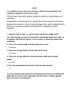 Answer Key to Lab 6 Cellular Respiration - Lab 6: Cellular Respiration ...