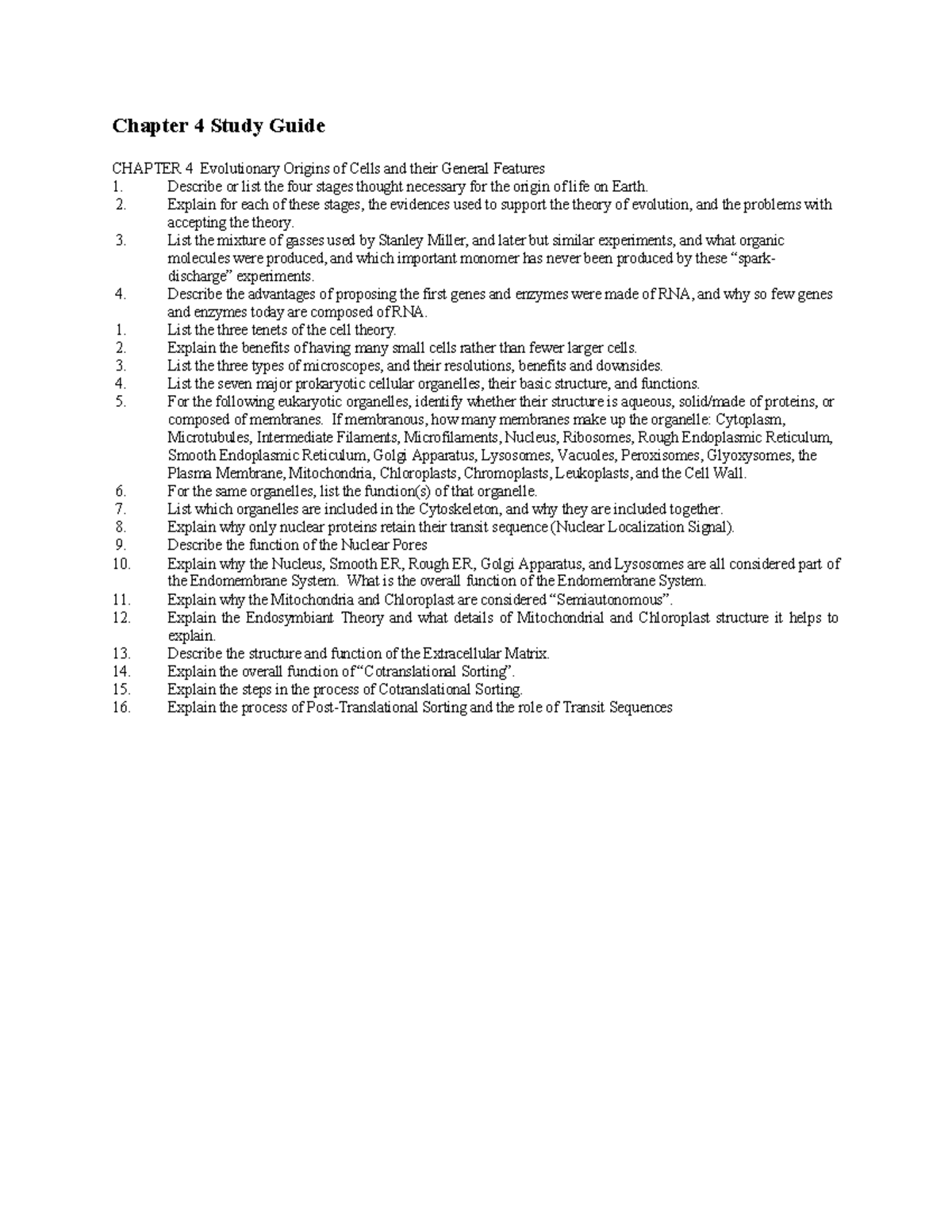 Chapter 4 Study Guide - Chapter 4 Study Guide CHAPTER 4 Evolutionary ...