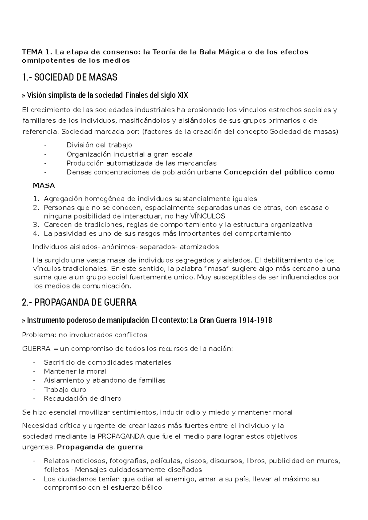 Apuntes completos Fundamentos T 1-7 - TEMA 1. La etapa de consenso: la ...