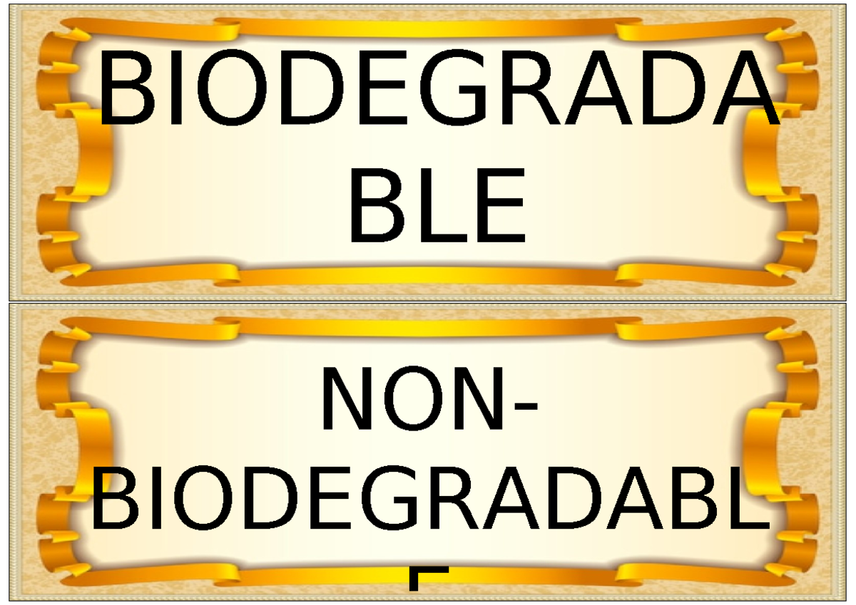 Catian Signage Waste Disposal - Elementary Education - BIODEGRADA BLE ...