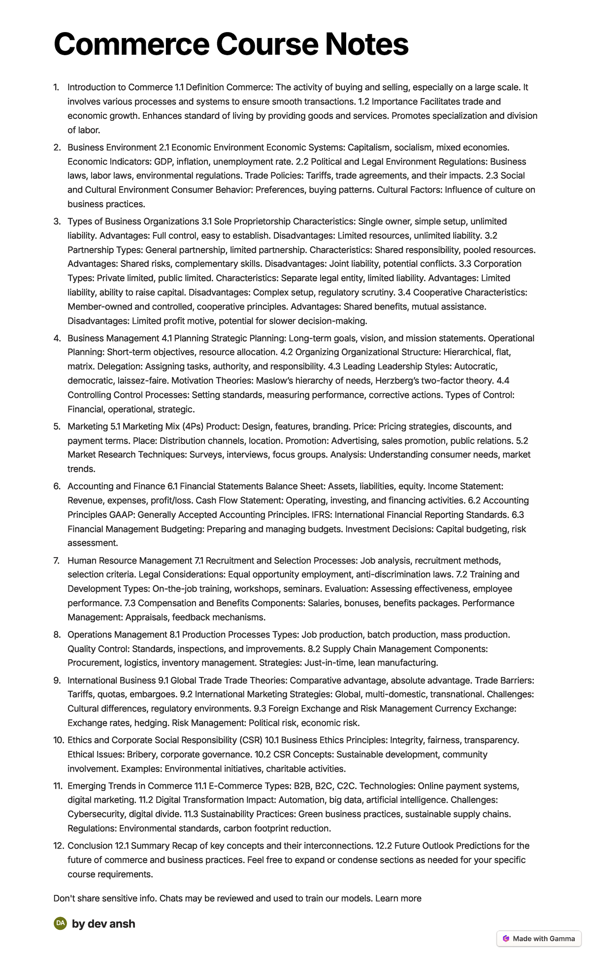 Commerce-Course-Notes - Commerce Course Notes Introduction to Commerce ...