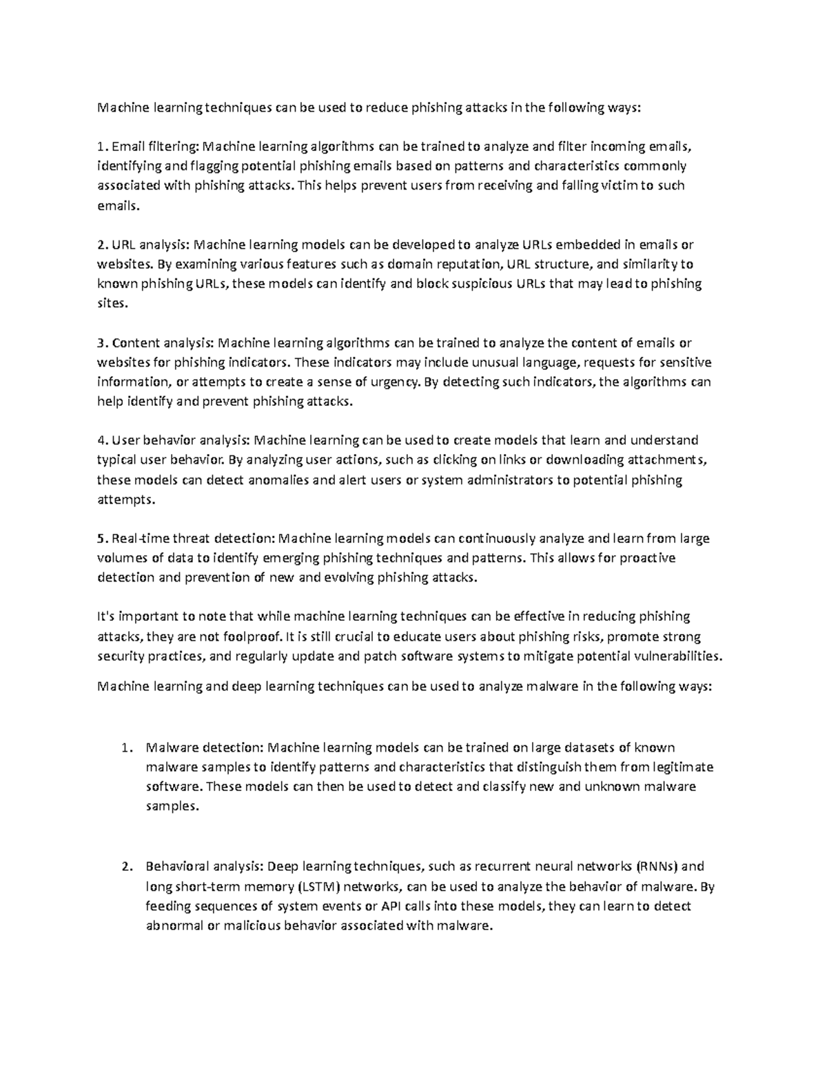 Document thesis - ASSIGNMENT - Machine learning techniques can be used ...