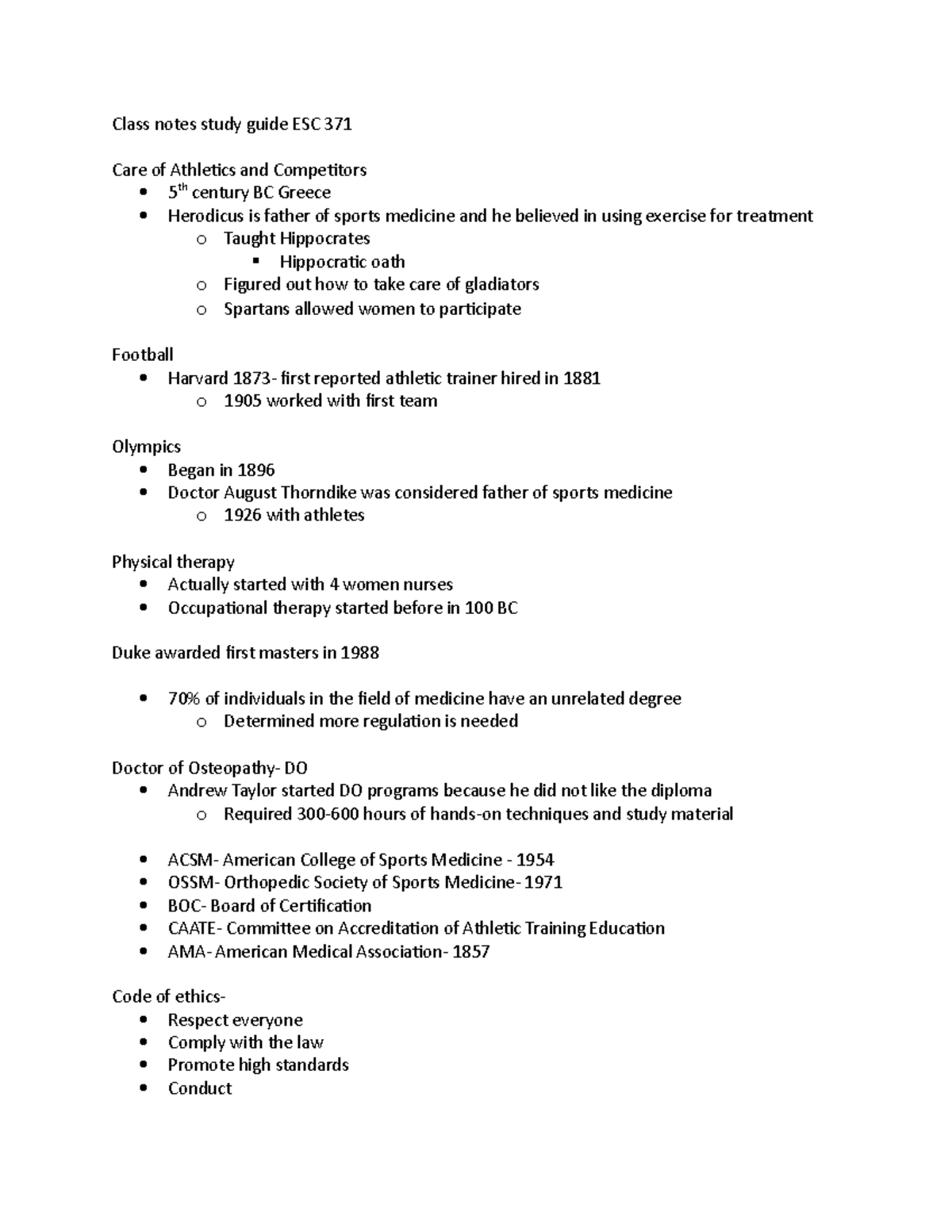 Class notes study guide ESC 371 - Typically causing serious damage 4 or ...