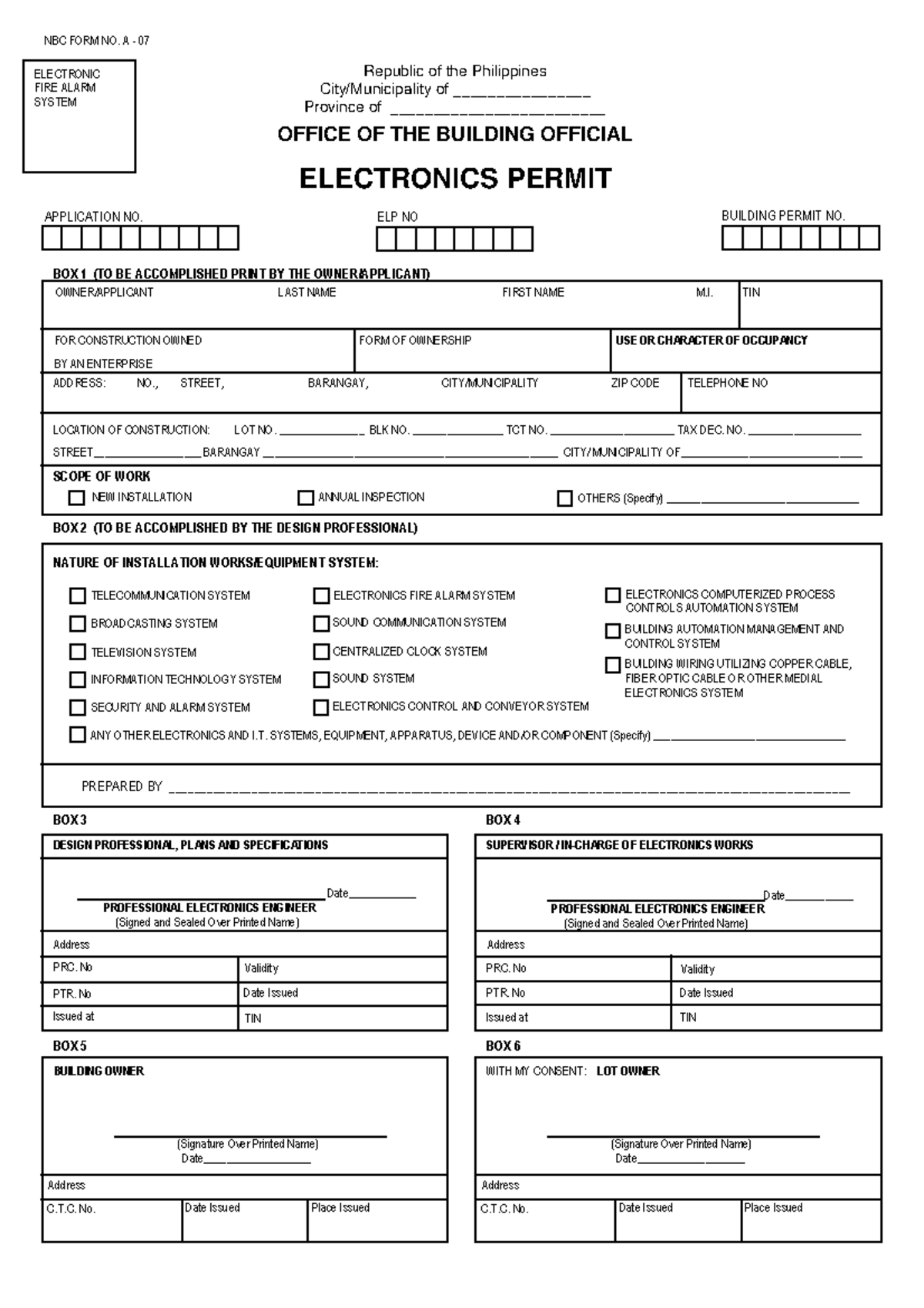 Electronics-permit - 1111 - Republic of the Philippines - Studocu