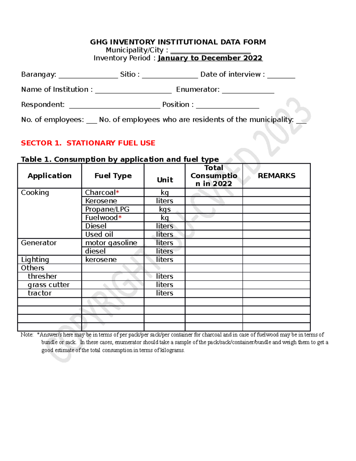 GHGi institutional - makfkjhajkfhaekjlhfjlkaef - GHG INVENTORY ...