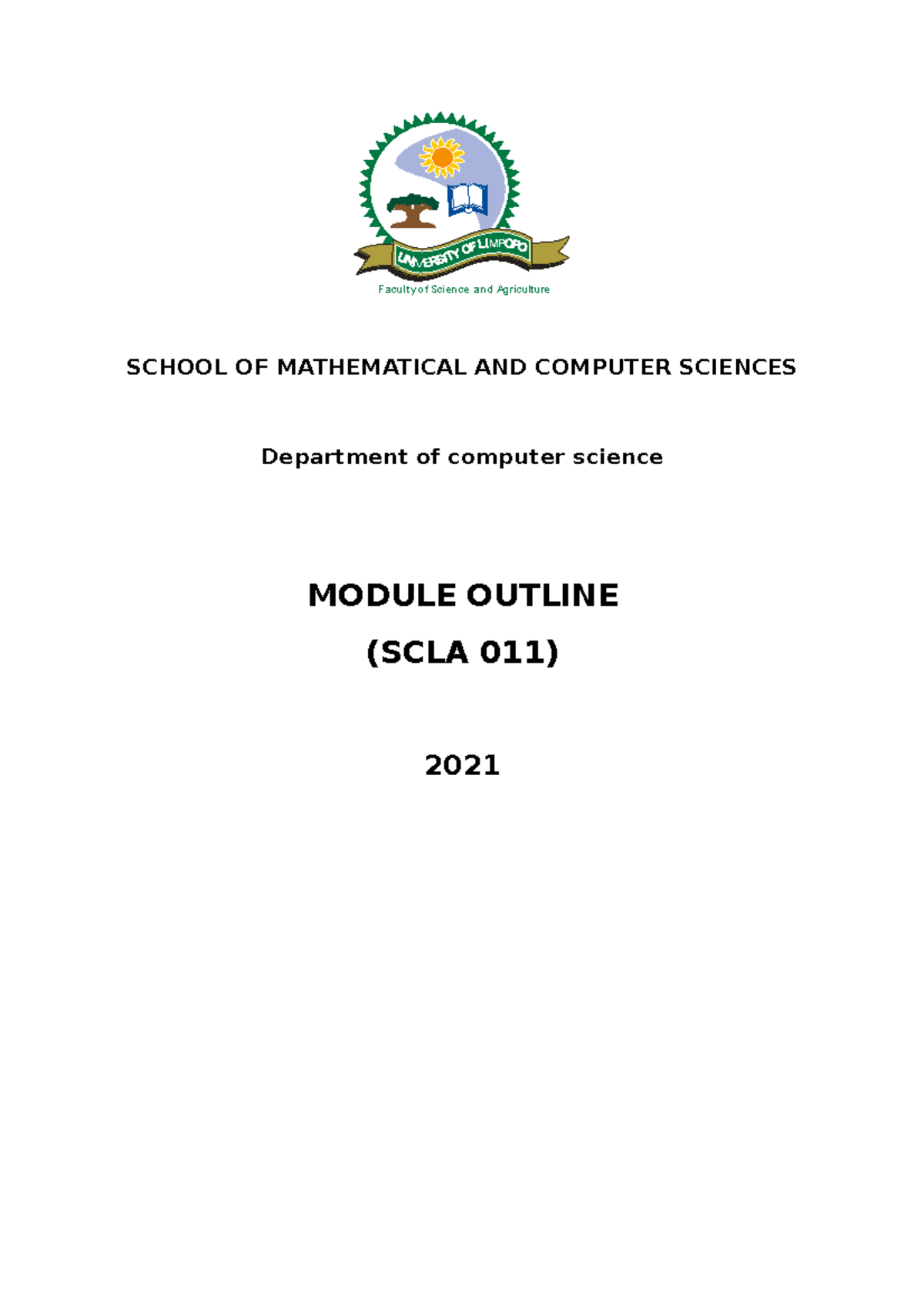 SCLA011 module outline 2021 - CPLB022 - UL - Studocu
