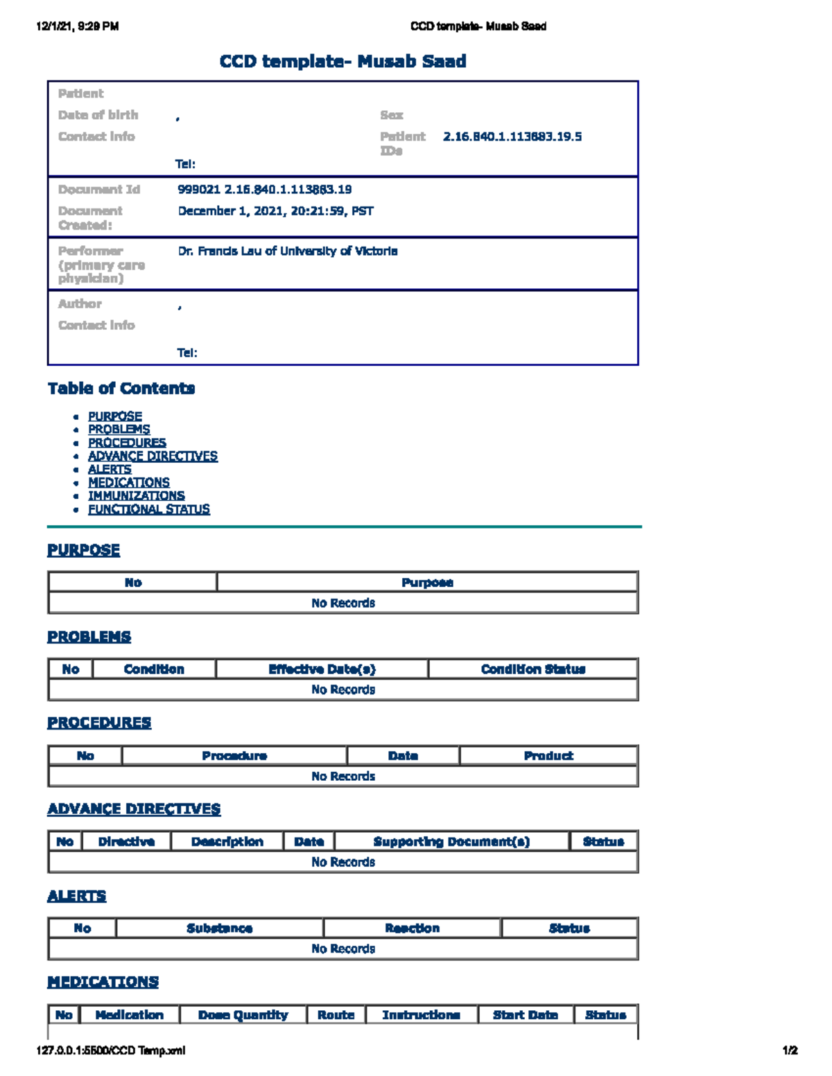 CCD templates - Lab Template - Hinf371 - Studocu