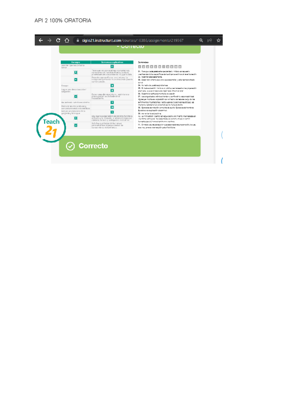 Oratoria api2 - API 2 100% ORATORIA - Studocu
