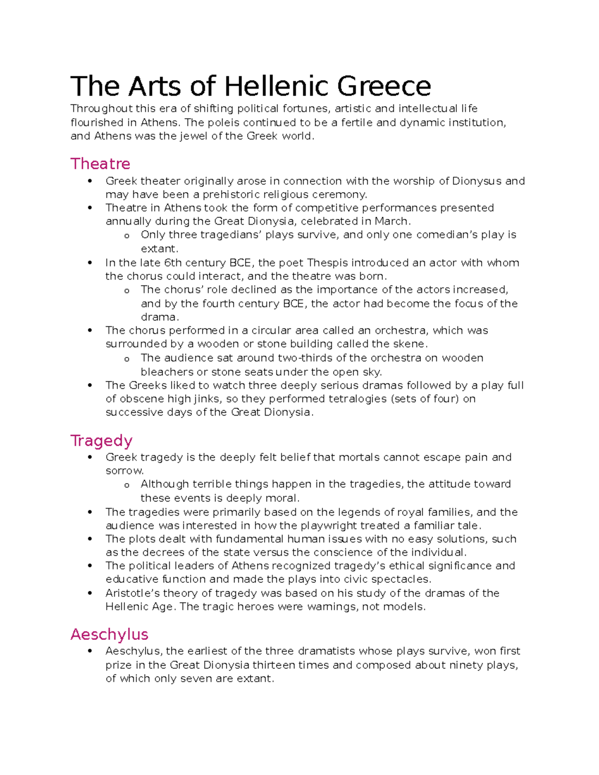 3.2 The Arts of Hellenic Greece - The Arts of Hellenic Greece ...