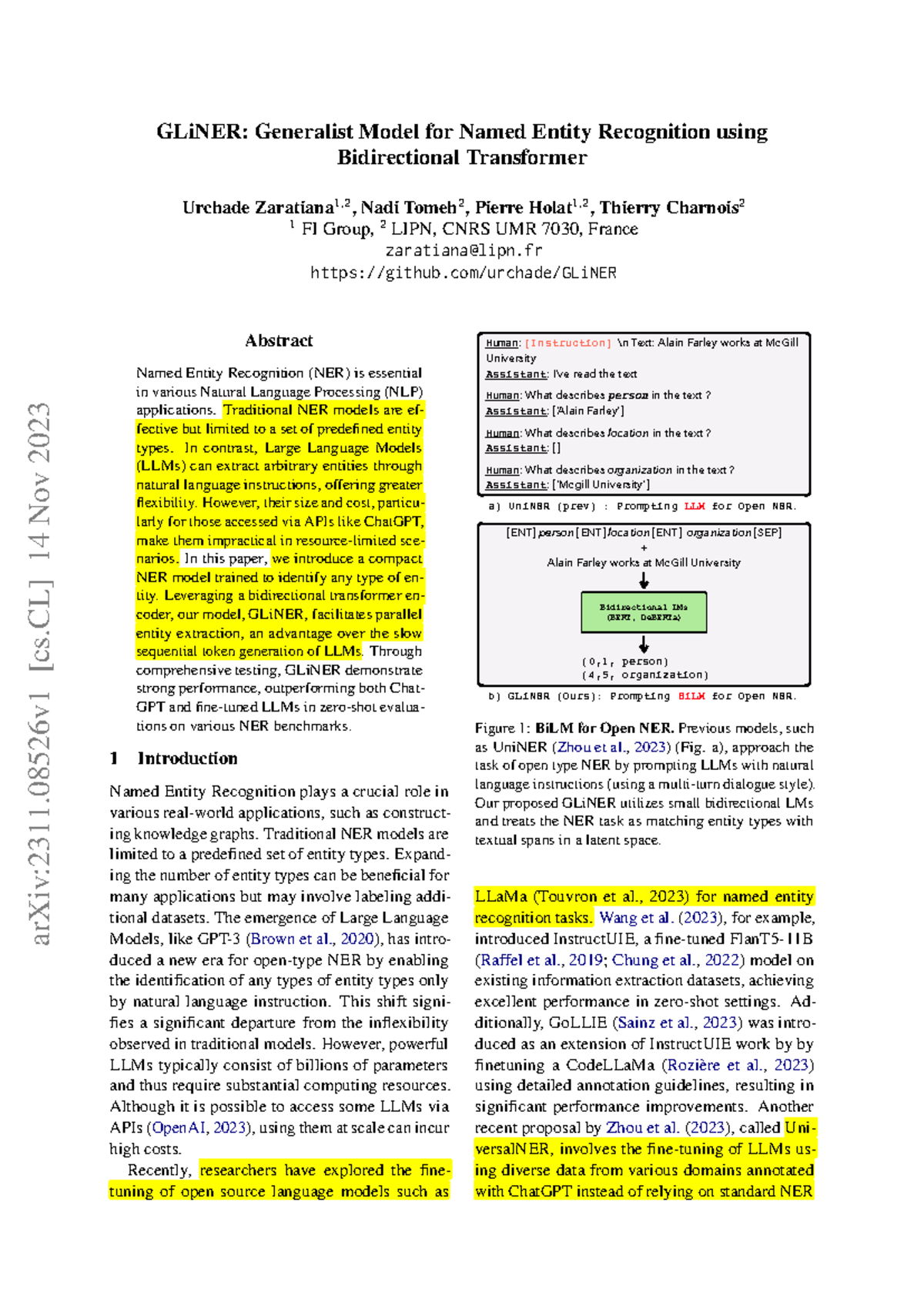 GLi NER - Generalist Model for Named Entity Recognition using Bidirectional Transformer - GLiNER ...