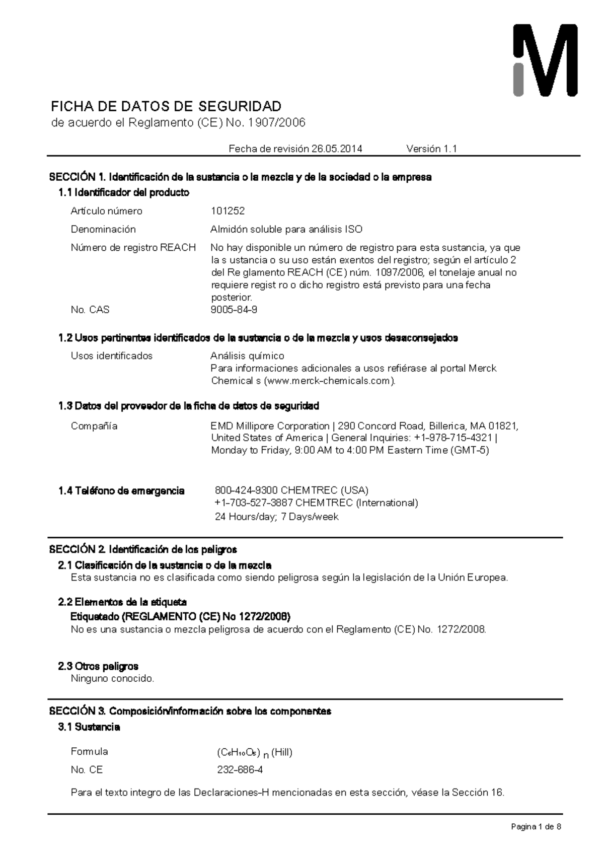 Almidon Soluble Merck - Bioquimica I - UAN - Studocu