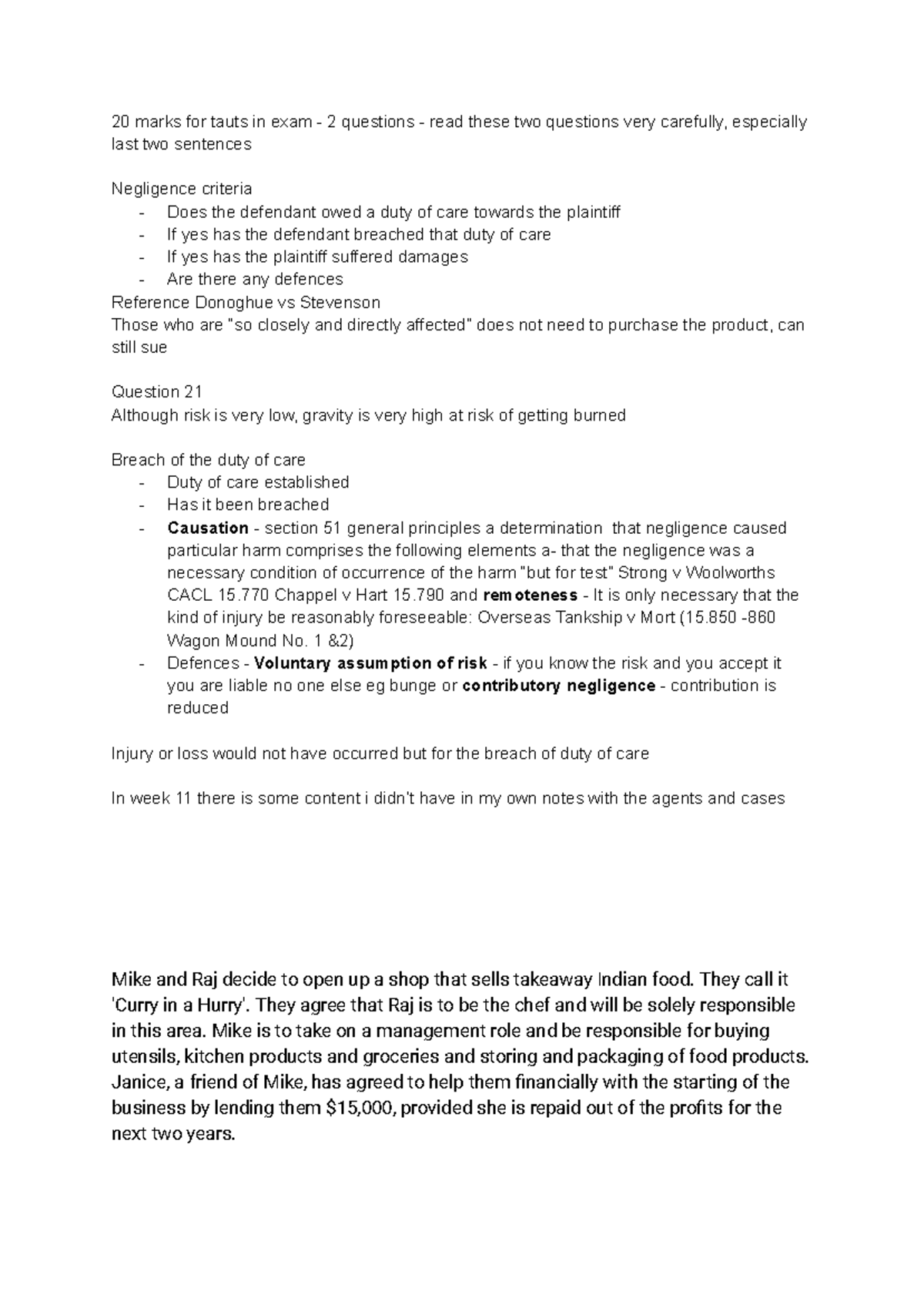 Btb exam - Little bit of week 11 and 12 plus exam tips - 20 marks for ...