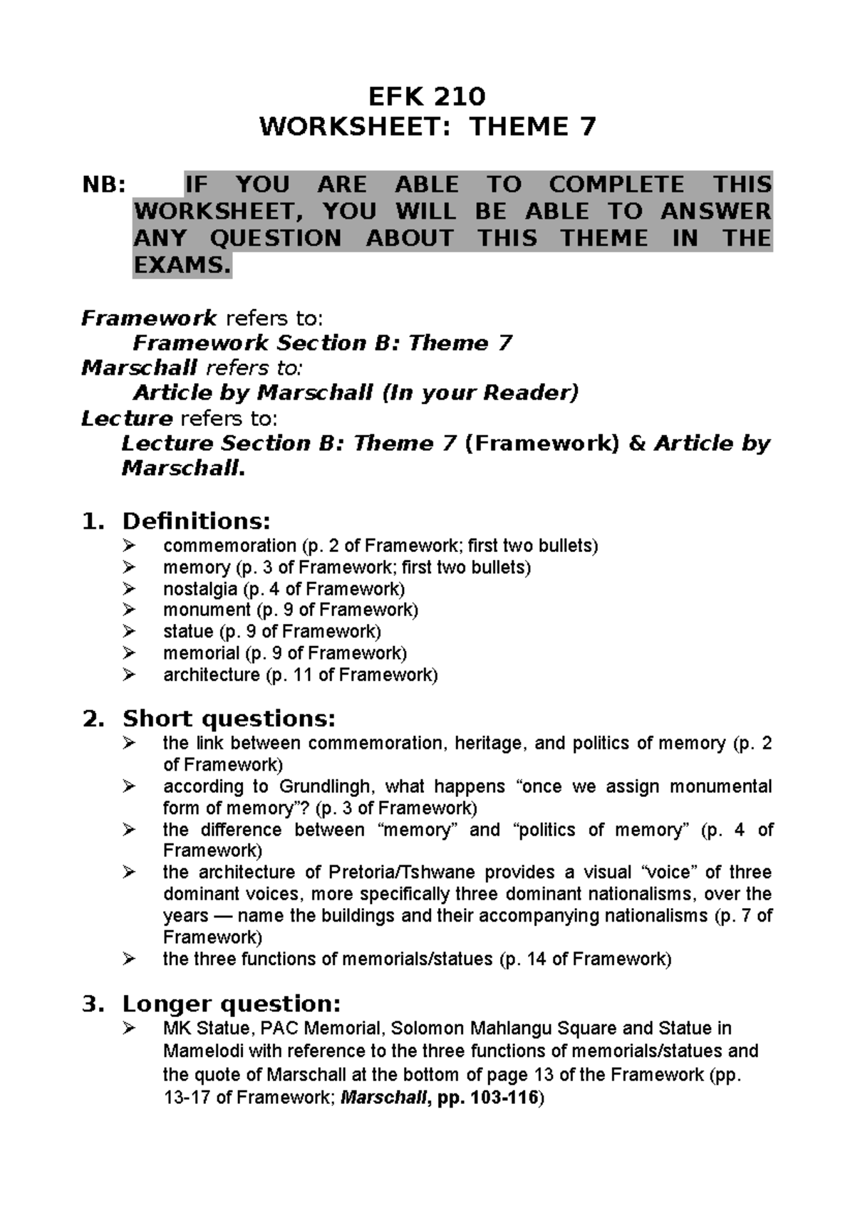 EFK210 Worksheet Theme 7 2023 - Tagged - EFK 210 WORKSHEET: THEME 7 NB ...