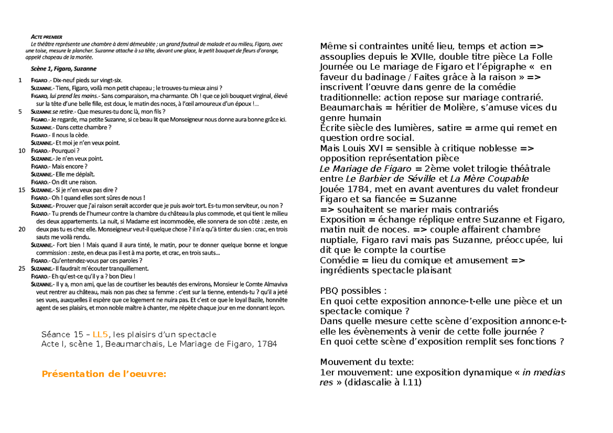LL5 - analyse linéaire de Dom juan - Séance 15 – LL 5 , les plaisirs d ...