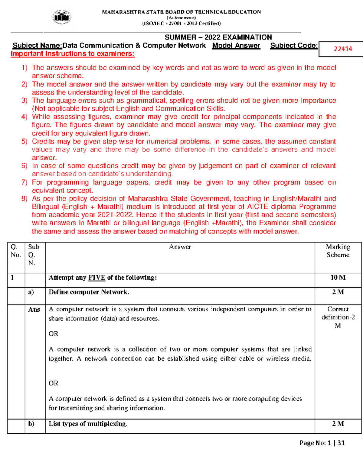 22414-2022-Summer-model-answer-paper[Msbte study resources ...