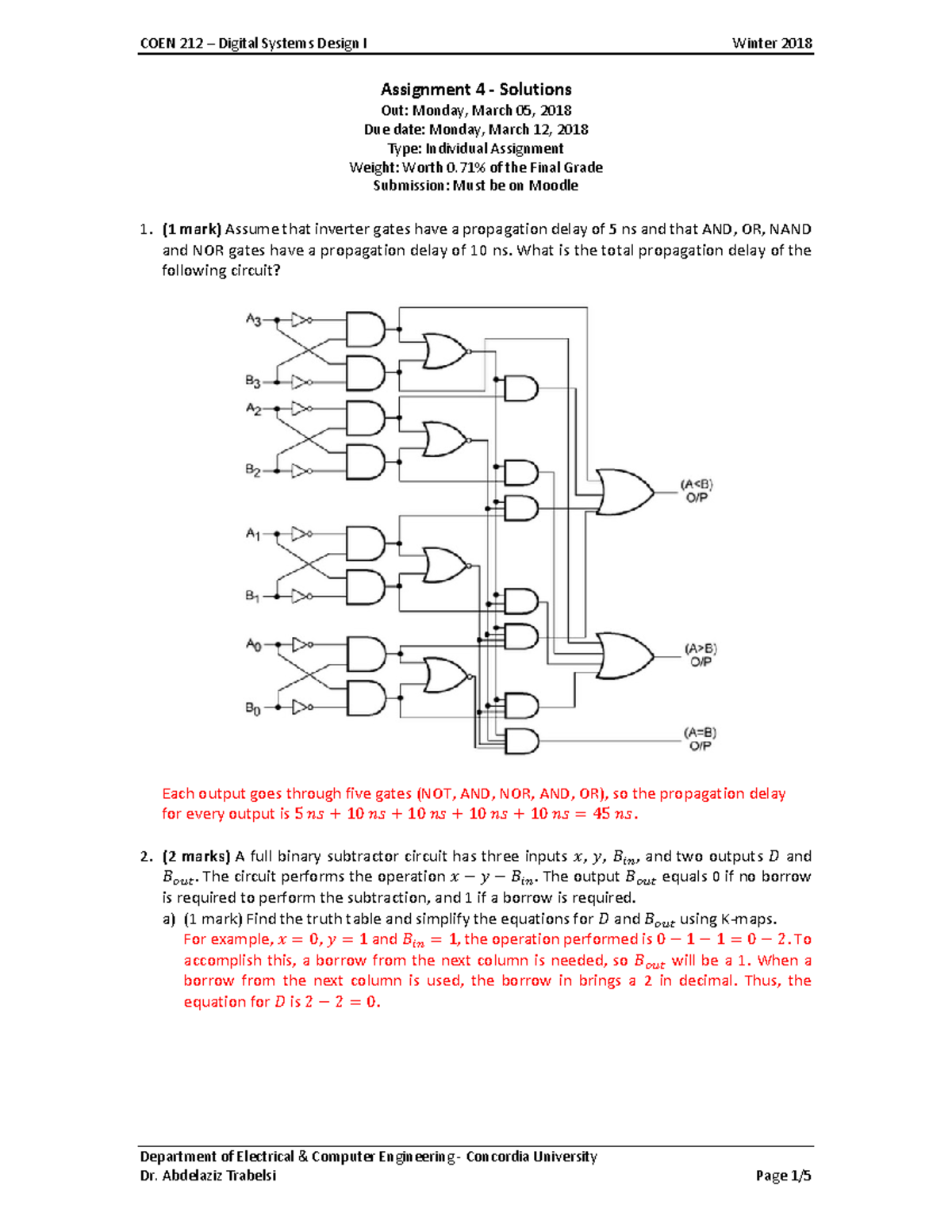 Coen212-HW4 sol - Solution to assignment 4 - Department of Electrical & Computer Engineering ...