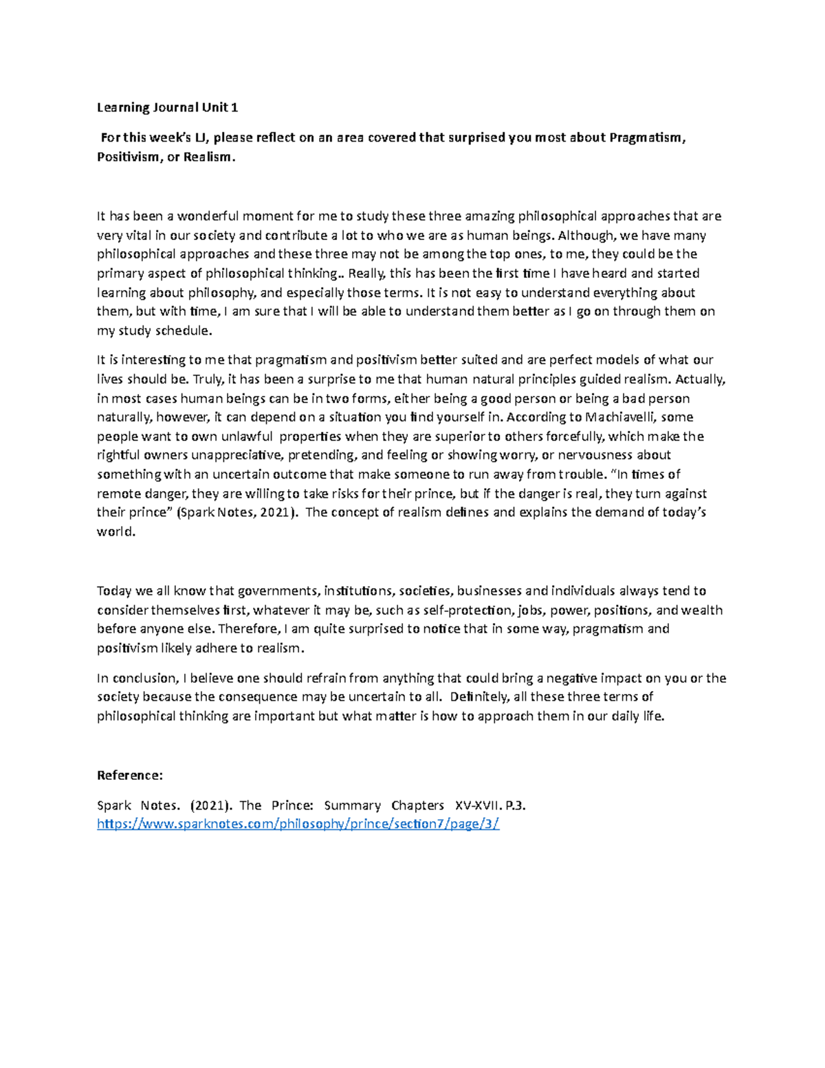 PHIL 1402 Learning Journal UNIT 1 - Learning Journal Unit 1 For this week’s LJ, please reflect ...