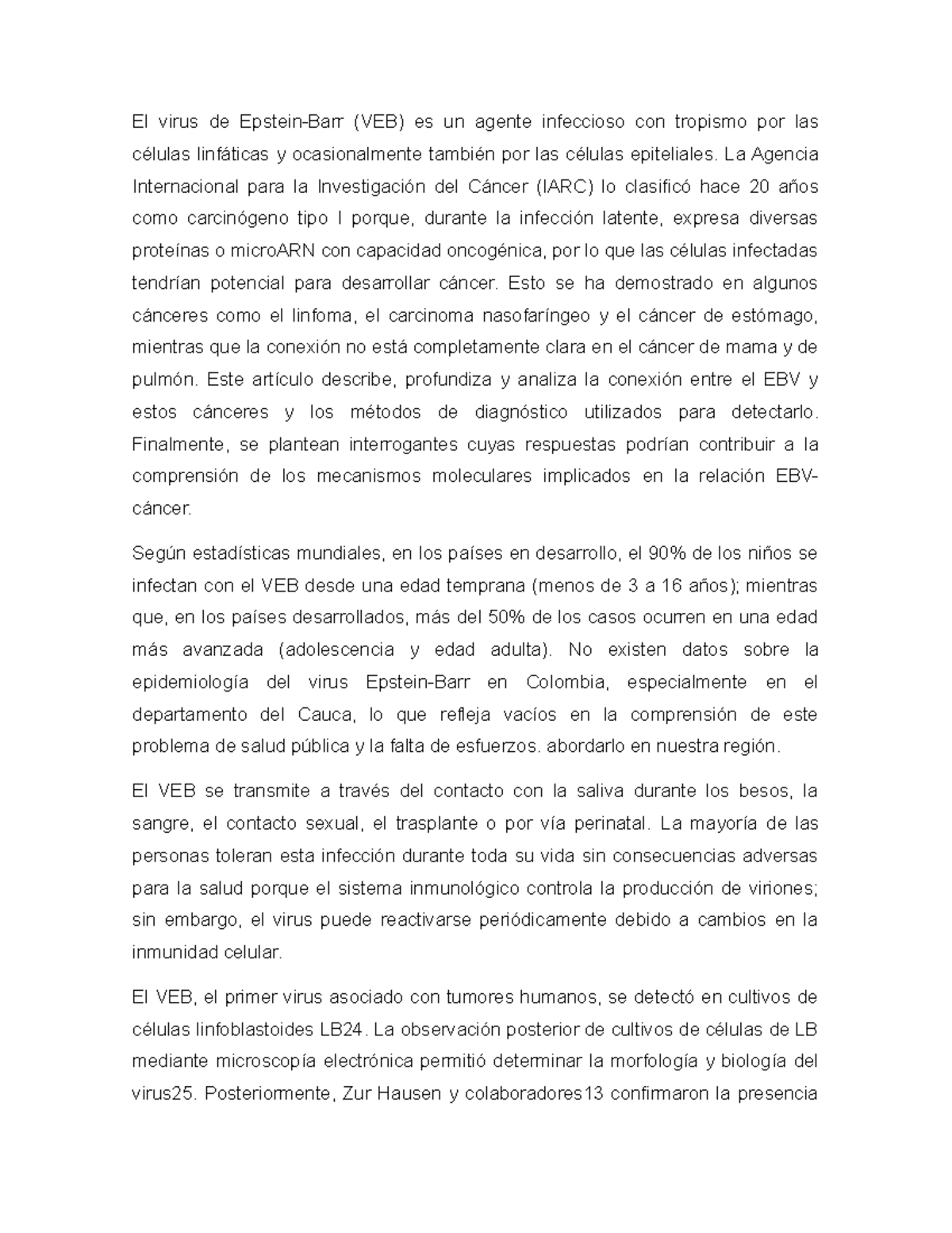 El virus de Epstein - Material de apoyo - El virus de Epstein-Barr (VEB ...