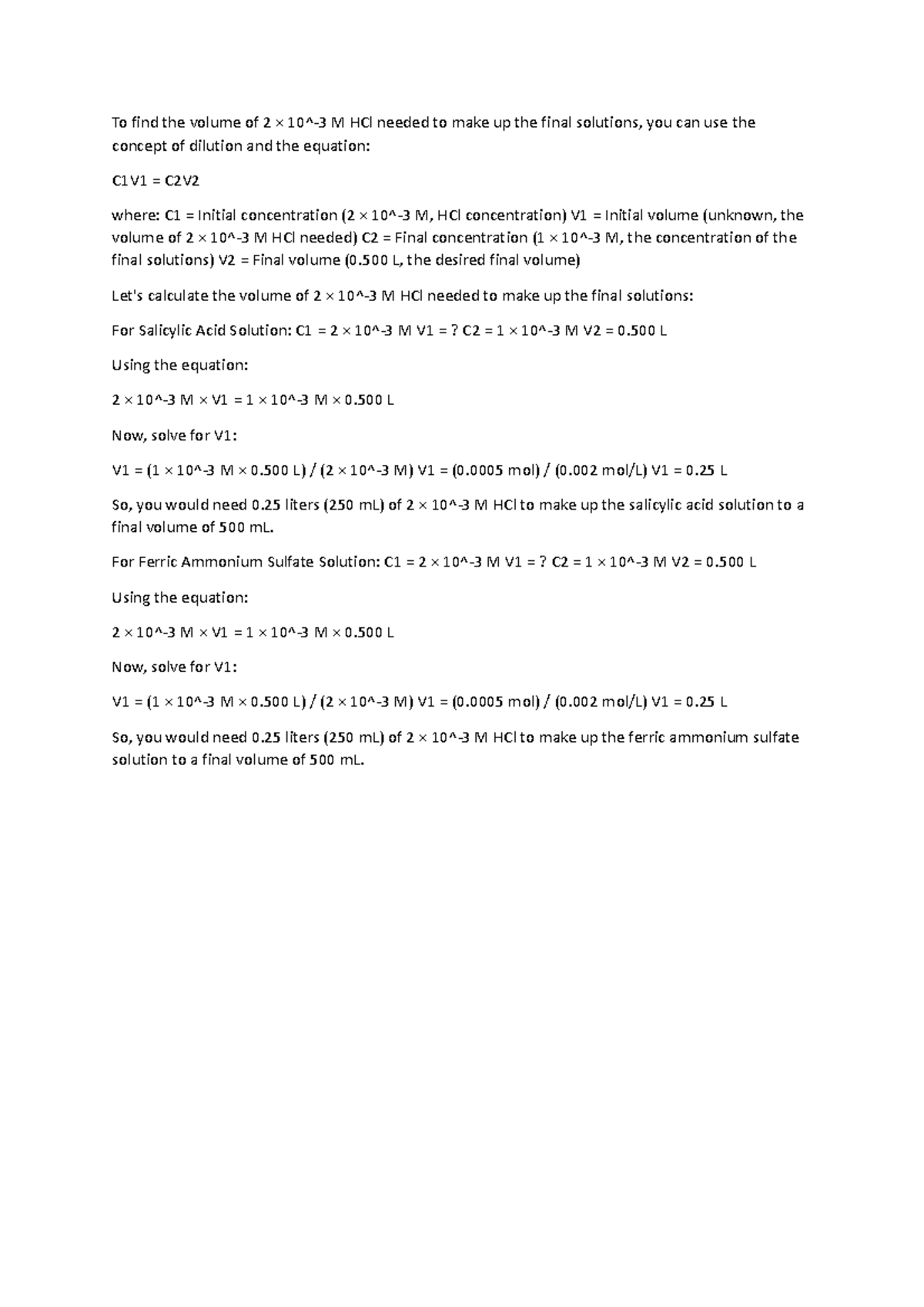 to-find-the-volume-of-2-notes-to-find-the-volume-of-2-10-3-m-hcl
