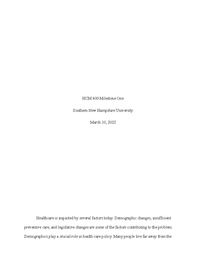 HCM 415 Case Study Selection Journal - 13: Huntington Hospital HCM 415 ...