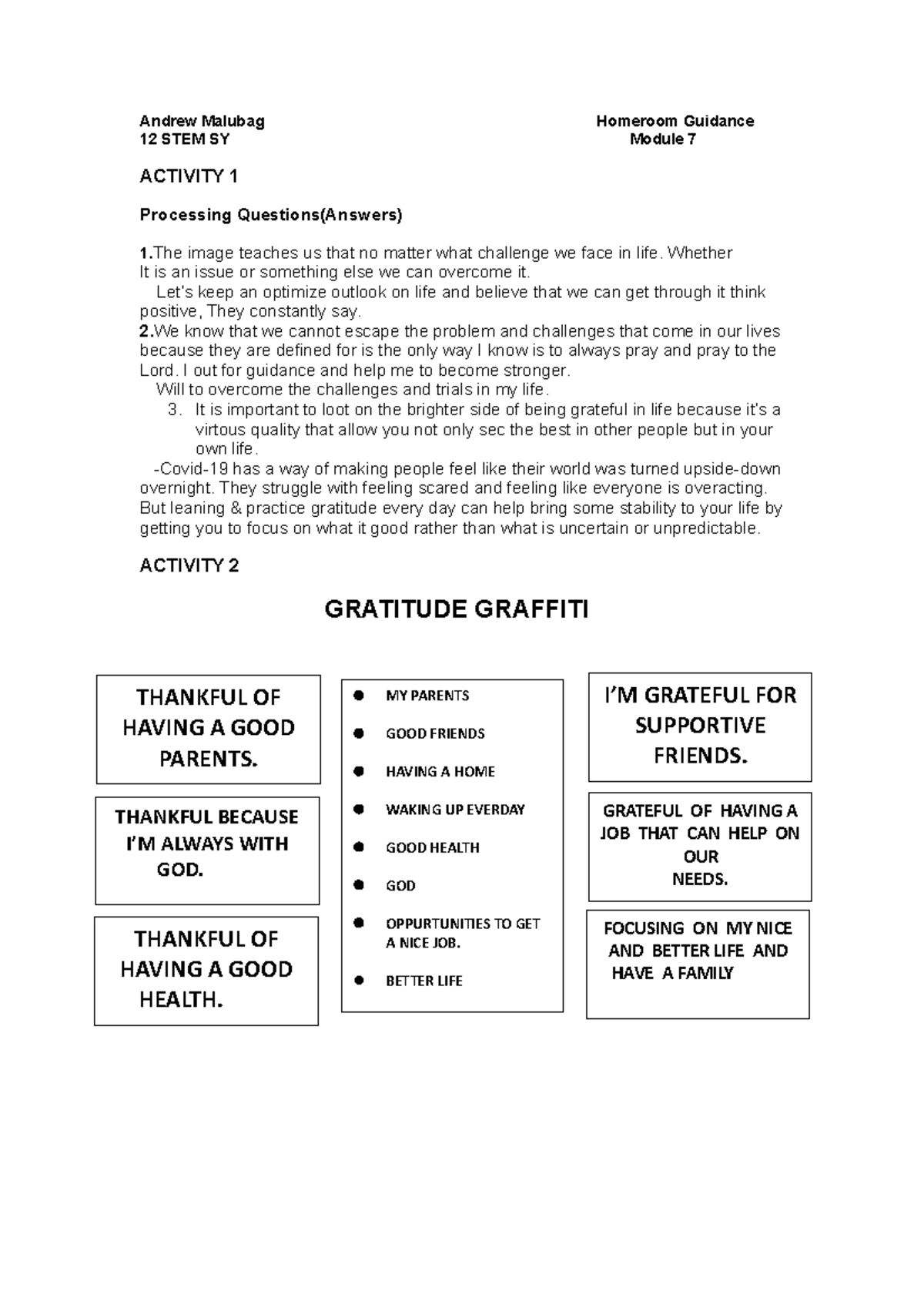 Homeroom Guidance - attendace - Andrew Malubag Homeroom Guidance 12 ...
