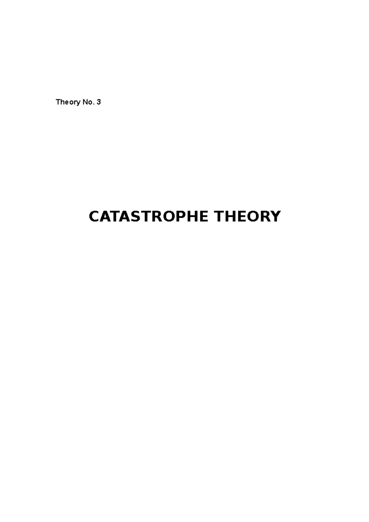 Catastrophe-Theory - arousal-performance - Theory No. 3 CATASTROPHE ...