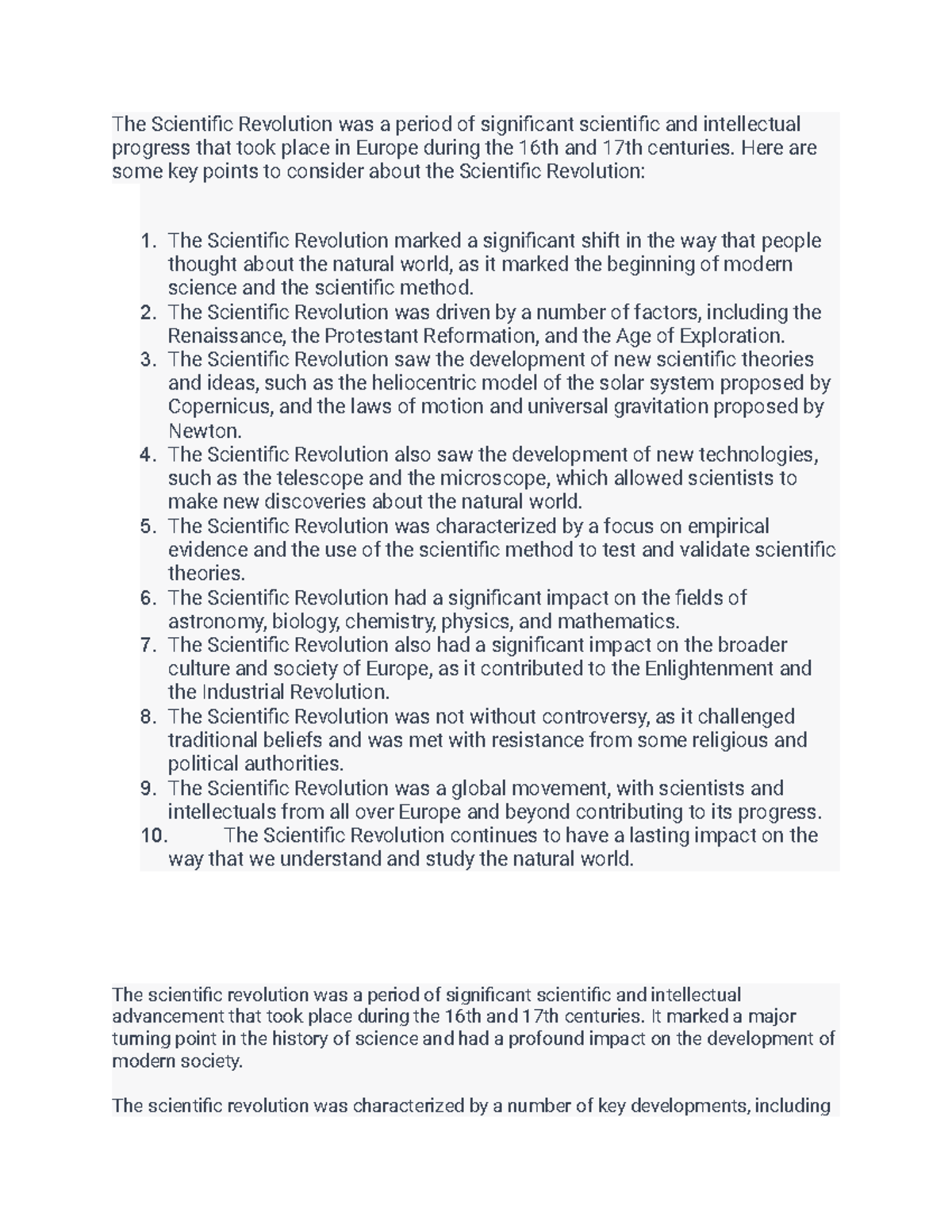 Scientific Revolution Notes - The Scientific Revolution was a period of ...