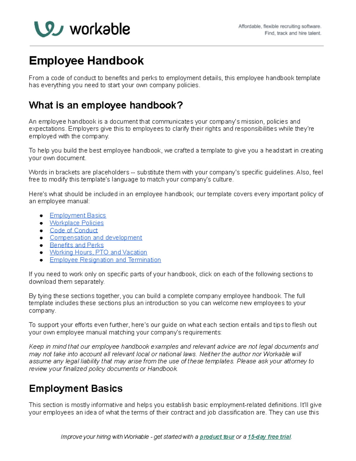 Employee-Handbook-1 - For the course Governance - Employee Handbook ...