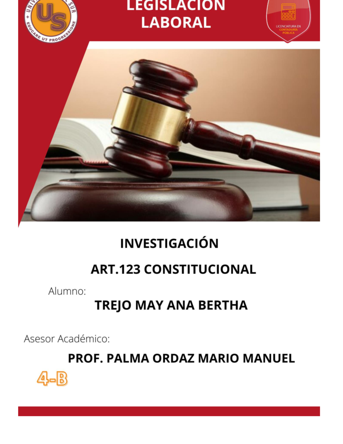 EL Artículo 123º - ARTICULO 123 - "El artículo 123º. en la constitución ...