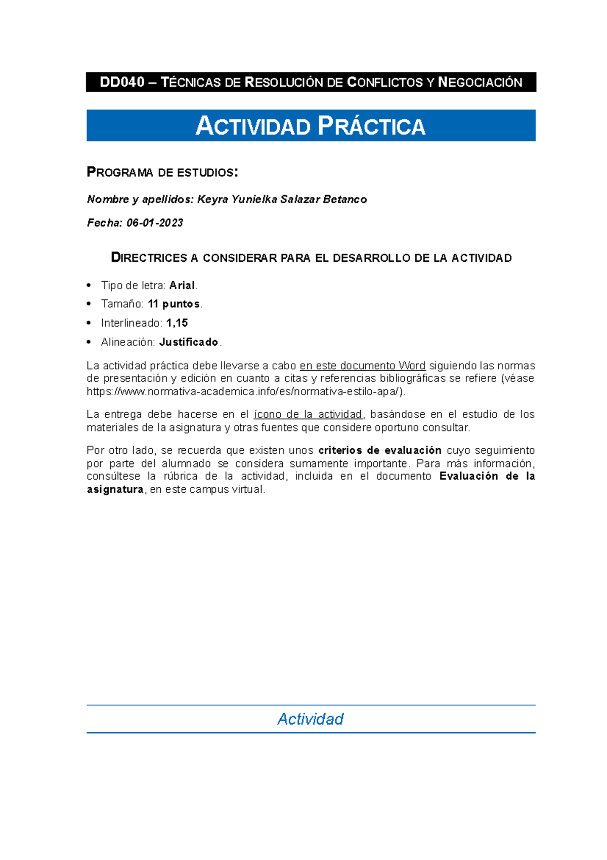 DD040-CP-CO-Esp v2r0 - TAREA - DD040 – TÉCNICAS DE RESOLUCIÓN DE ...