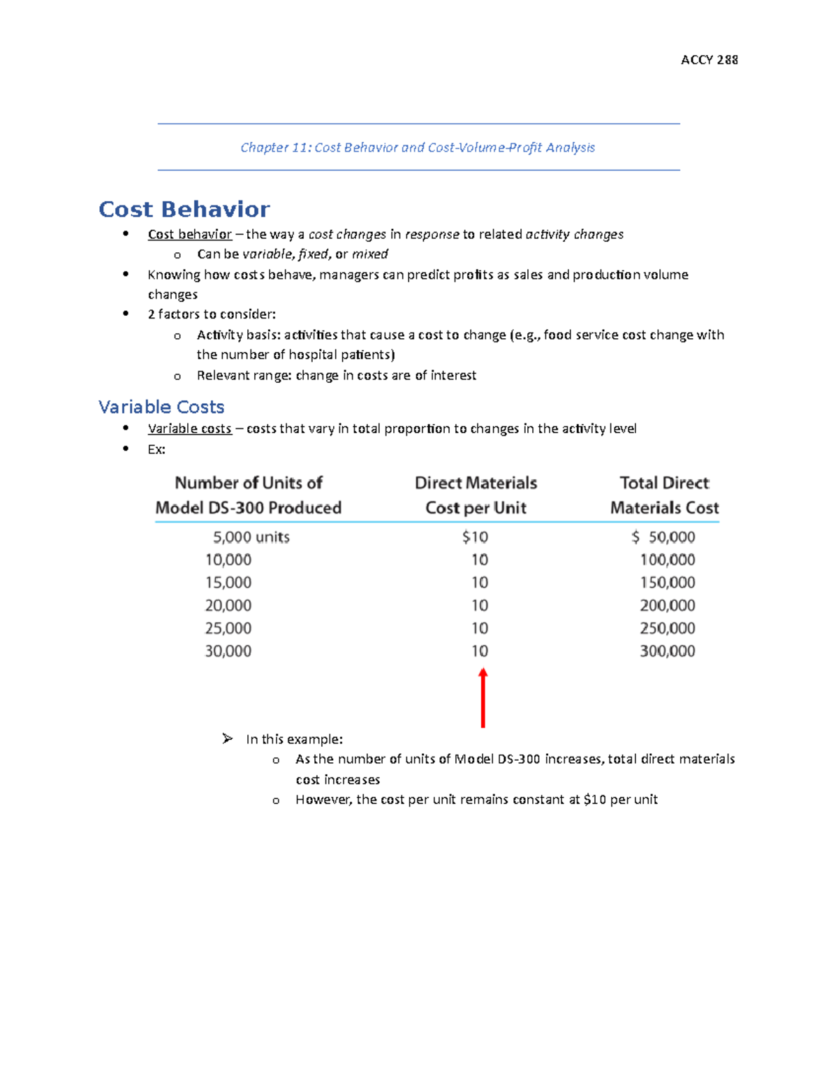 Ch 11 - Cost Behavior and Cost-Volume-Profit Analysis - Chapter 11 ...