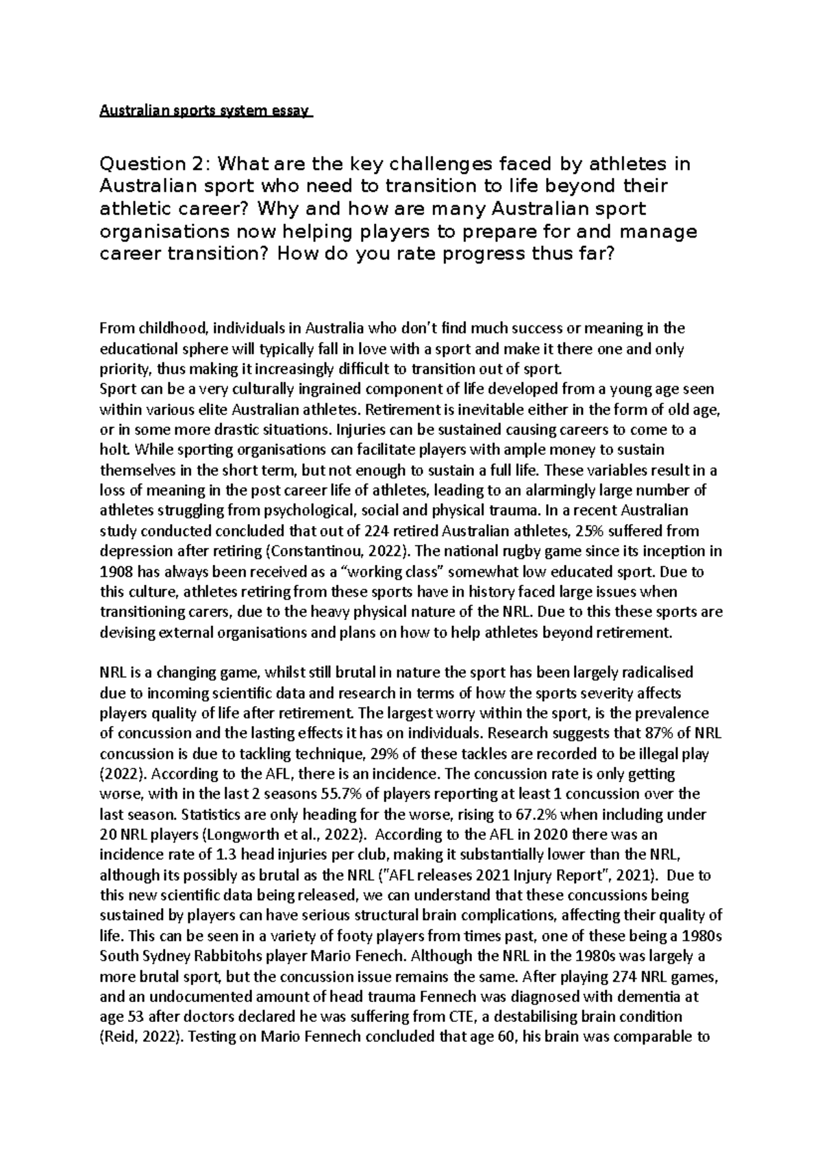 Australian sports system essay - Australian sports system essay ...
