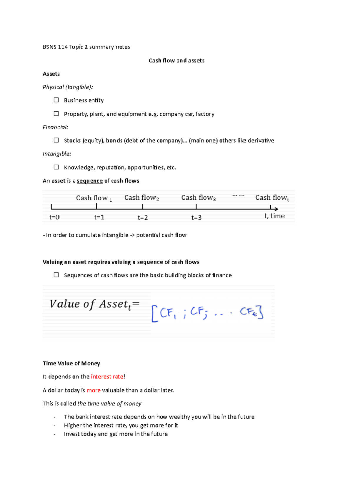 2S. BSNS 114 Topic 2 summary notes - BSNS 114 Topic 2 summary notes ...