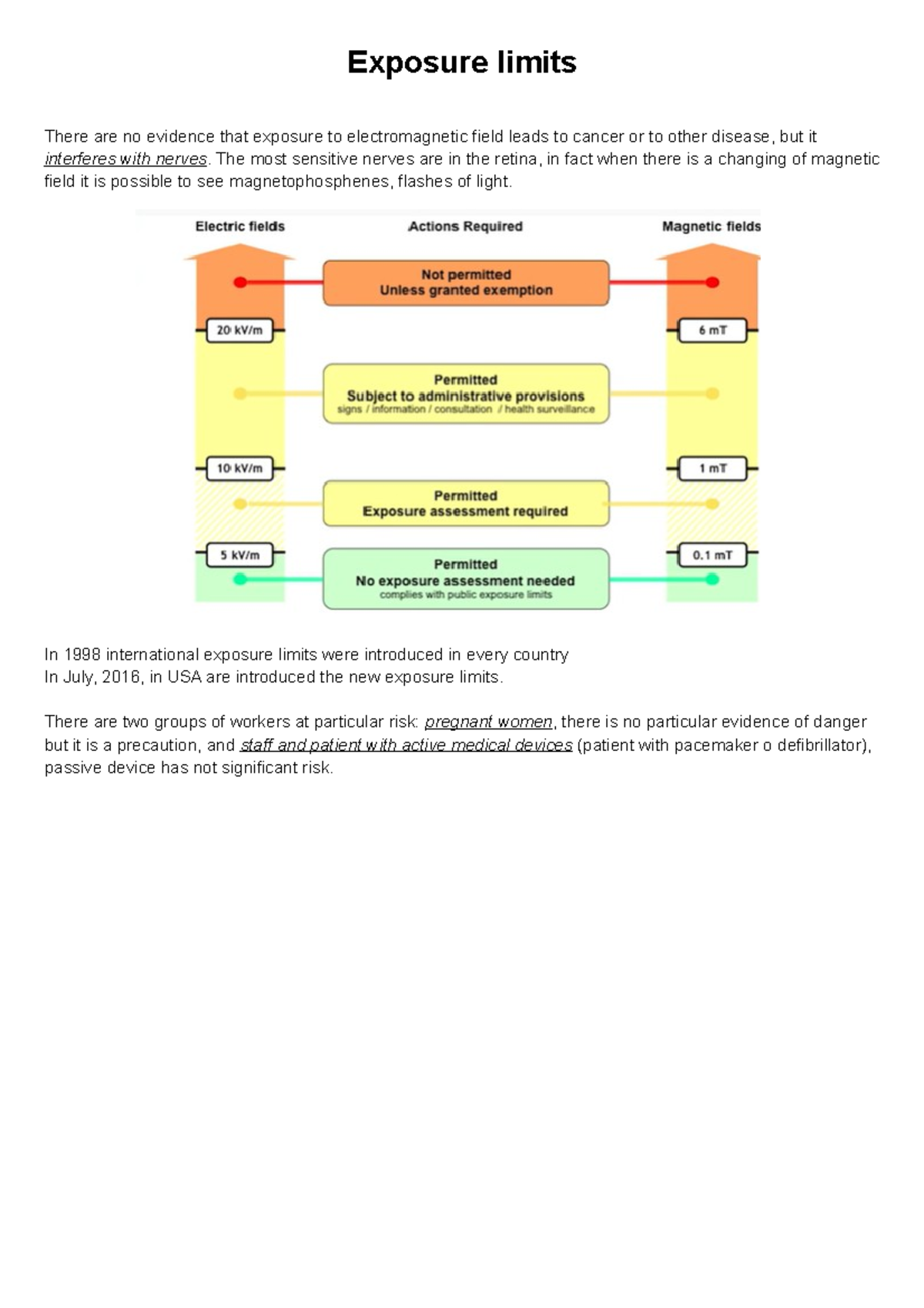 Exposure limits MOOC - Appunti MOOC - Prof. Mainardi - Exposure limits ...
