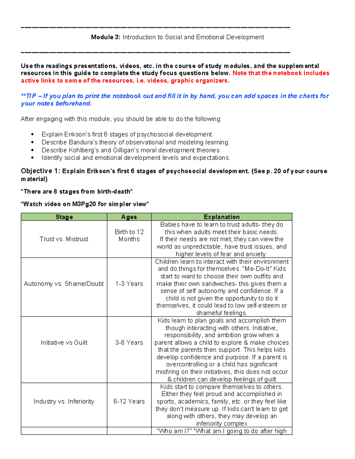 Psych Module 3 Notes