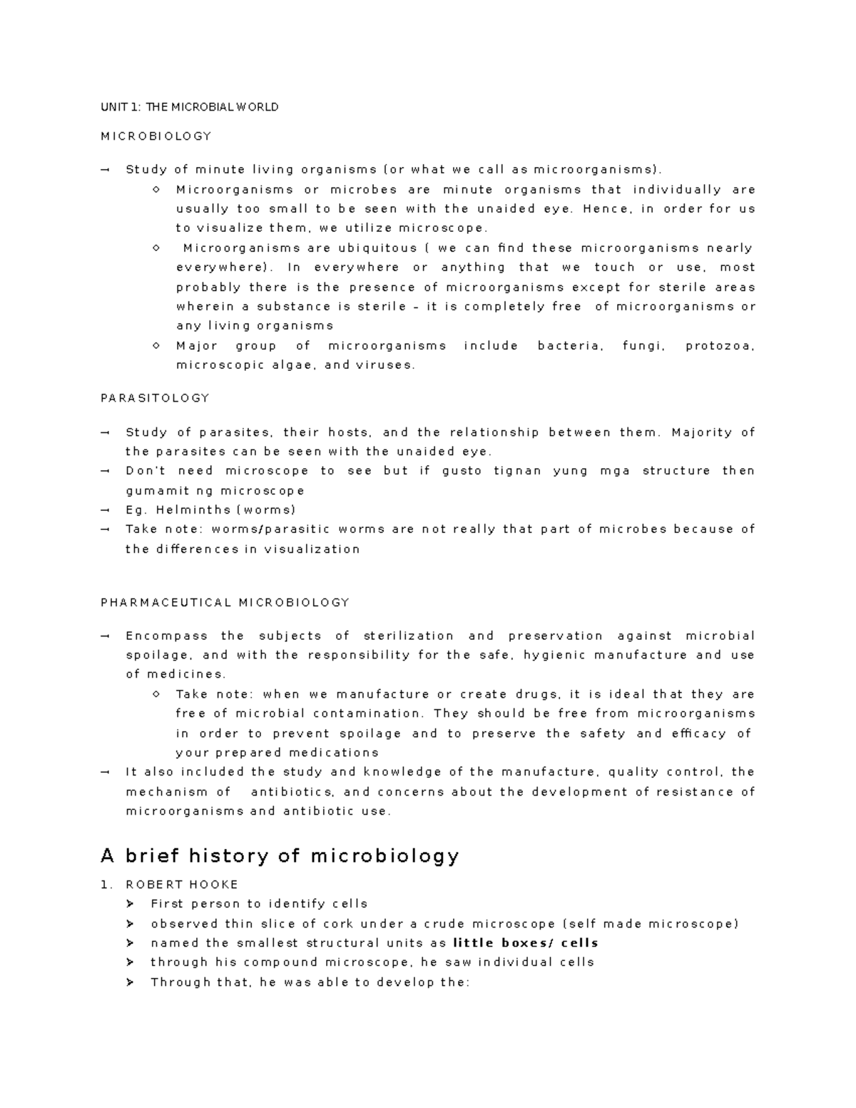 1.1 Introduction and History (The Microbial World) - UNIT 1: THE ...
